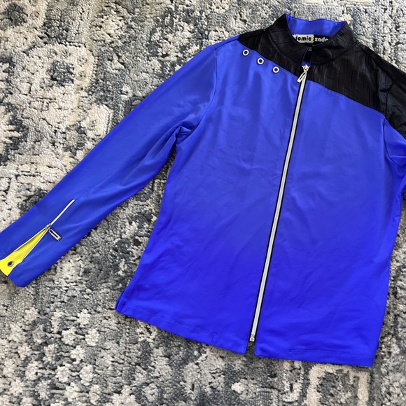 jamie sadock | Jackets & Coats | Vintage Jamie Sadock Blue Black Zip Up ...
